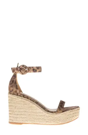 L'Agence Elysee Espadrille Platform Sandal - Cheetah
