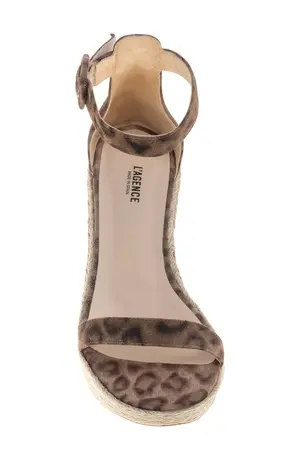 L'Agence Elysee Espadrille Platform Sandal - Cheetah