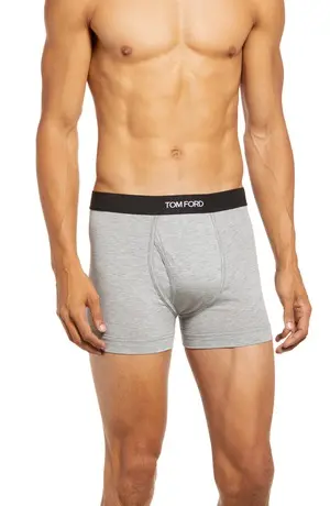 TOM FORD 2-pack Stretch Cotton & Modal Jersey Boxer Briefs Grey
