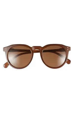 AIRE Nucleus V2 53mm Round Sunglasses - Khaki/brown Mono