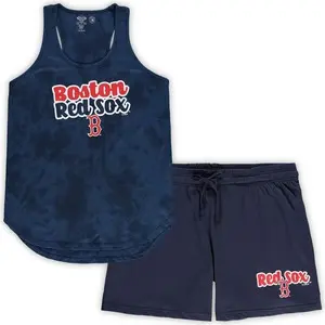 CONCEPTS SPORT Boston Red Sox Cloud Tank Top & Shorts Sleep Set - Navy