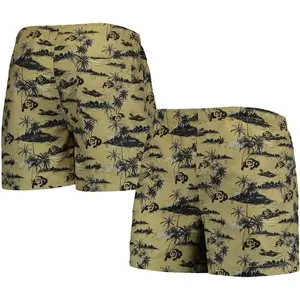 FOCO Colorado Buffaloes Island Palm Swim Trunks - Gold