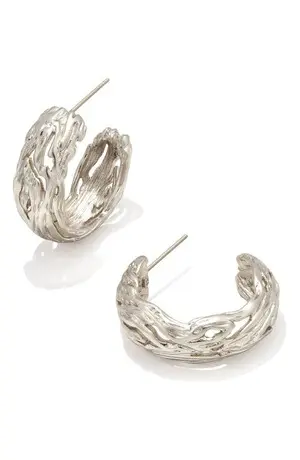 Kendra Scott Caprise Hoop Earrings - Rhodium
