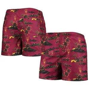 FOCO Arizona State Sun Devils Island Palm Swim Trunks - Maroon