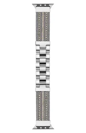 POSH TECH Beaded Apple Watch Bracelet - Silver