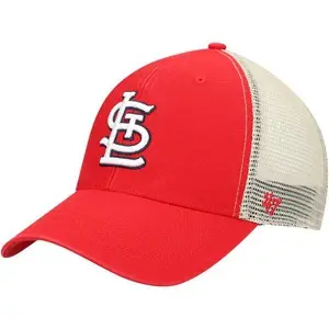 '47 Natural St. Louis Cardinals Flagship Washed Mvp Trucker Snapback Hat - Red