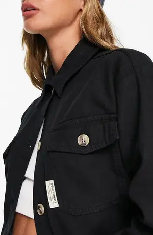 Topshop Oversize Cotton Shacket