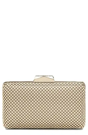 OLGA BERG Natasha Mesh Clutch - Gold
