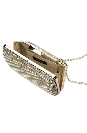 OLGA BERG Natasha Mesh Clutch - Gold