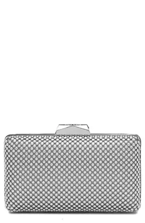 OLGA BERG Natasha Mesh Clutch - Silver