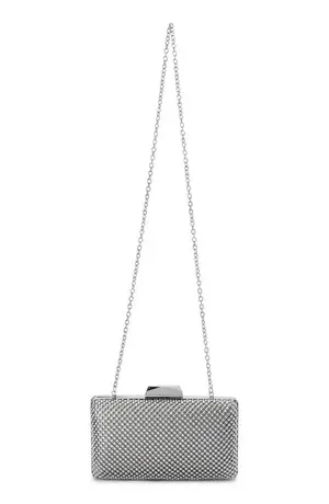 OLGA BERG Natasha Mesh Clutch - Silver
