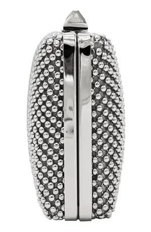 OLGA BERG Natasha Mesh Clutch - Silver