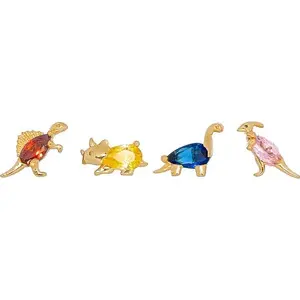 GIRLS CREW Dinosaur Stud Earring Set - Gold