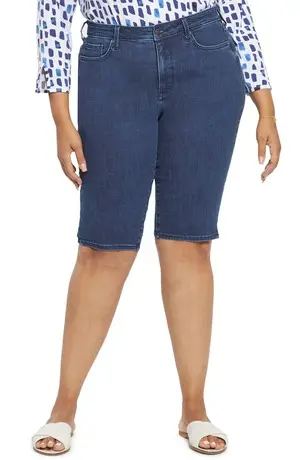 NYDJ NYDJ Rivet Side Slit Bike Shorts Clean Genesis