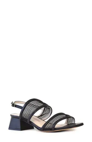 AMALFI BY RANGONI Macedonia Block Heel Sandal - Black Parmasoft/ Black