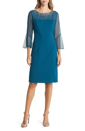 Alex Evenings Embellished Sheath Cocktail Dress