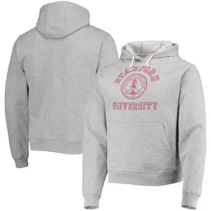 LEAGUE COLLEGIATE WEAR Heathered Gray Stanford Cardinal Seal Neuvo Essential Fleece Pullover Hoodie - Heather Gray