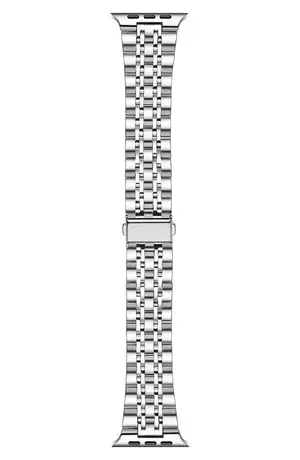 POSH TECH Apple Watch® Stainless Steel Link Bracelet - Silver