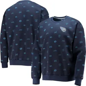 Tommy Hilfiger Tennessee Titans Reid Graphic Pullover Sweatshirt - Navy