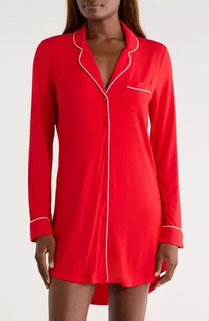 Nordstrom Moonlight Eco Nightshirt - Red Barbados Cherry