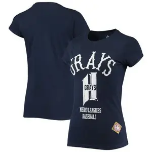 STITCHES Homestead Grays Negro League Logo T-shirt - Navy