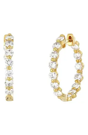 Bony Levy 18k Gold And Diamond Hoop Earrings - Yellow Gold