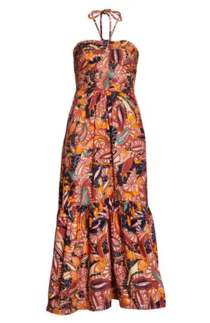 A.L.C. Adelle Cotton Halter Midi Dress