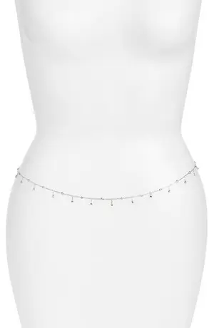 SHYMI Cubic Zirconia Belly Chain - Silver