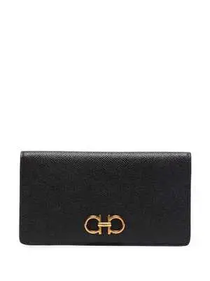 FERRAGAMO Gancini Continental Wallet - Black