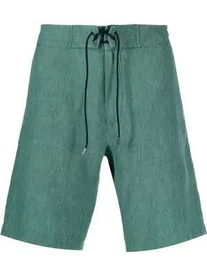 Sease Sunset Drawstring Linen Shorts - Green