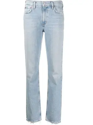 Light Blue Straight-Leg Jeans