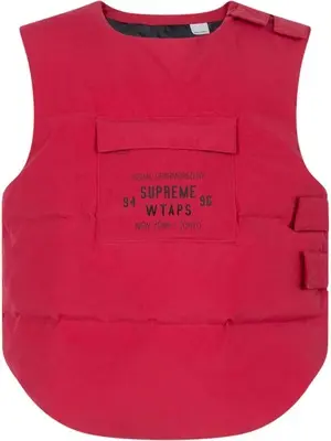 Supreme X Wtaps Tactical Down-Feather Vest - Red | Editorialist