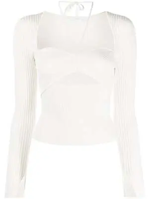 Simkhai Alexia Knitted Top - White
