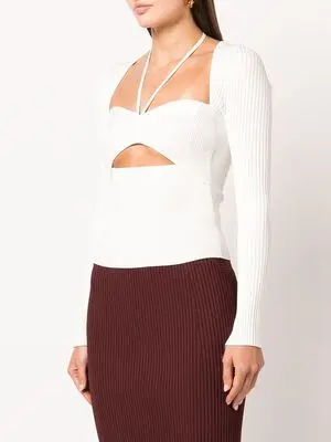 Simkhai Alexia Knitted Top - White