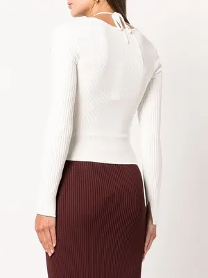 Simkhai Alexia Knitted Top - White