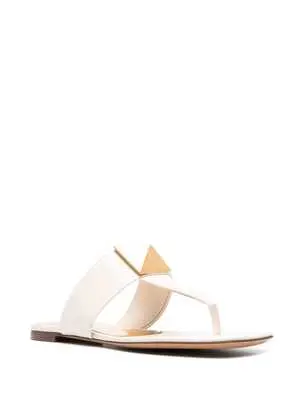 Valentino Garavani One Stud Flat Sandals - Neutrals