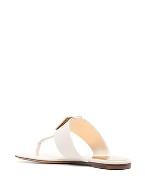 Valentino Garavani One Stud Flat Sandals - Neutrals