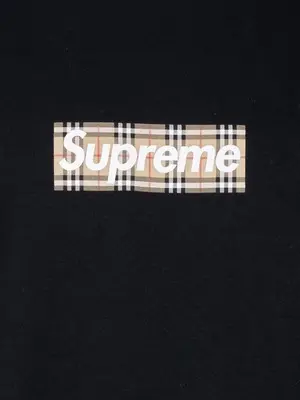 Supreme X Burberry Box-Logo T-Shirt - Black | Editorialist