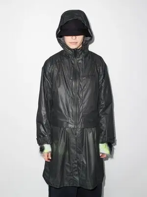 Y3 Hooded Midi Raincoat