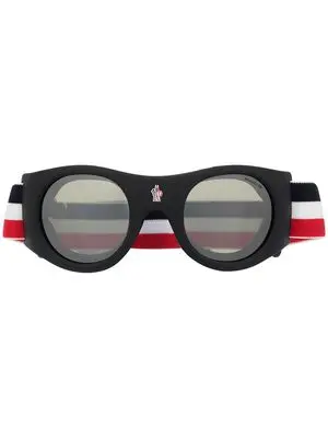 Moncler Round Goggle Sunglasses - Red
