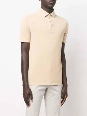 DELL'OGLIO Short-sleeved Polo Shirt - Yellow