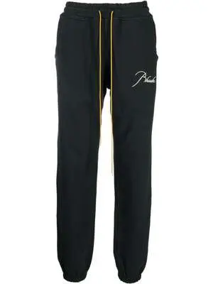 Rhude Logo-embroidered Track Pants - Black