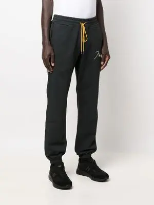 Rhude Logo-embroidered Track Pants - Black