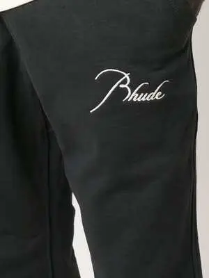 Rhude Logo-embroidered Track Pants - Black