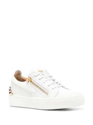 GIUSEPPE ZANOTTI Leather Sneakers - White