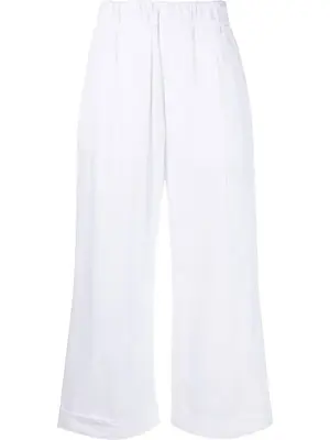 MAISON JEJIA Elasticated Waistband Cotton Culottes - White