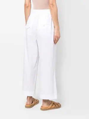 MAISON JEJIA Elasticated Waistband Cotton Culottes - White