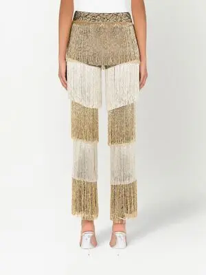 Dolce & Gabbana Beaded Fringing Lace Trousers