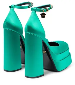 Versace Medusa Aevitas Satin Platform Pumps