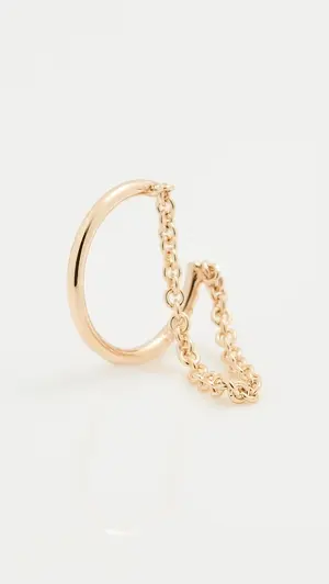 Zoe Chicco 14k Gold Draped Chain Ear Cuff